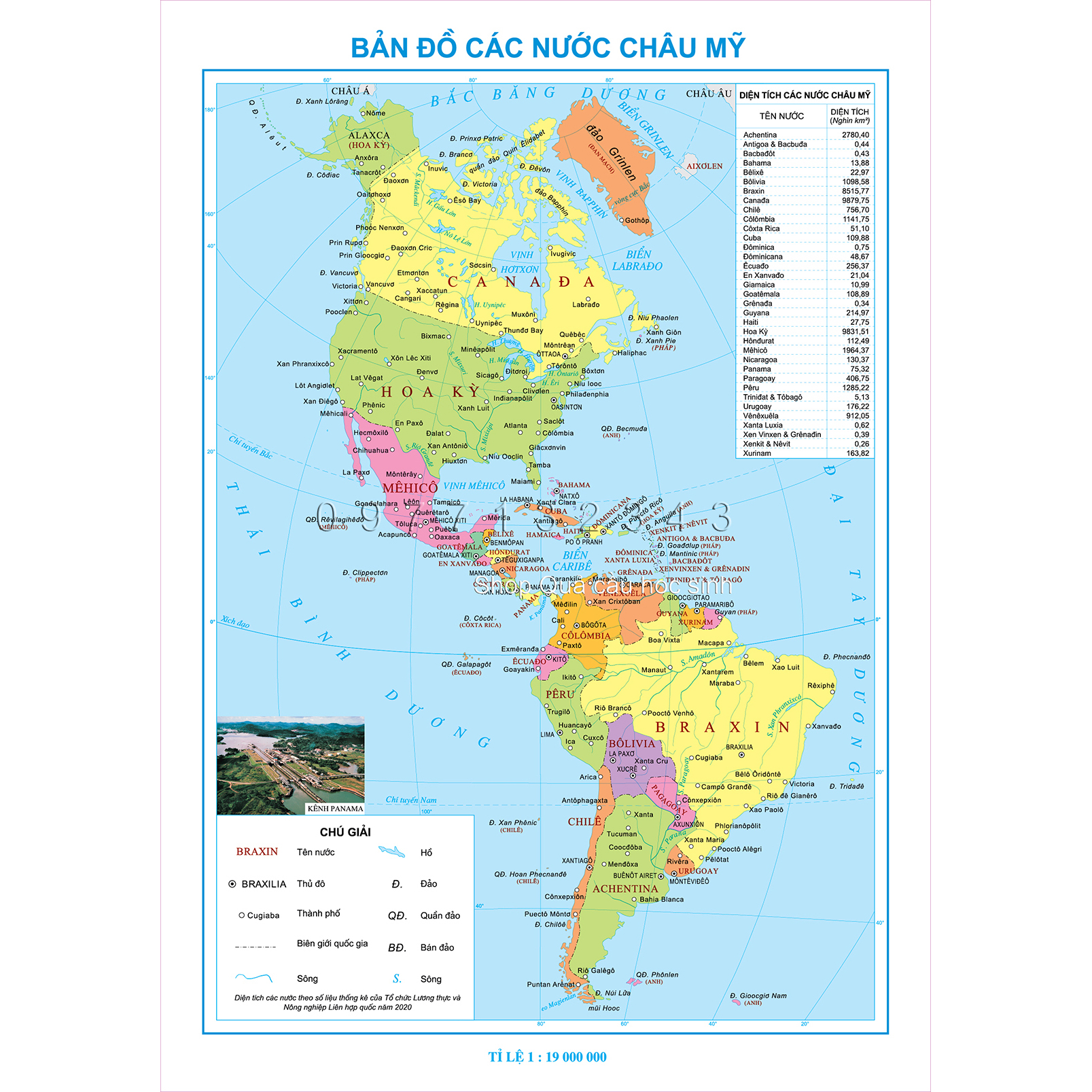 Bản đồ hành chính Châu Mỹ